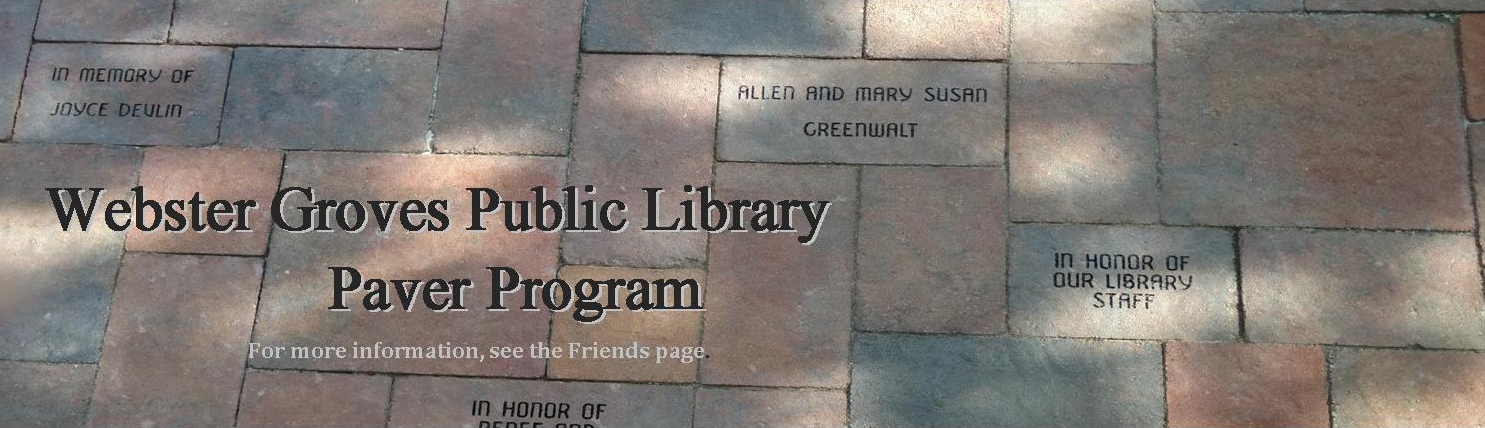 Paver post double letters – Webster Groves Public Library